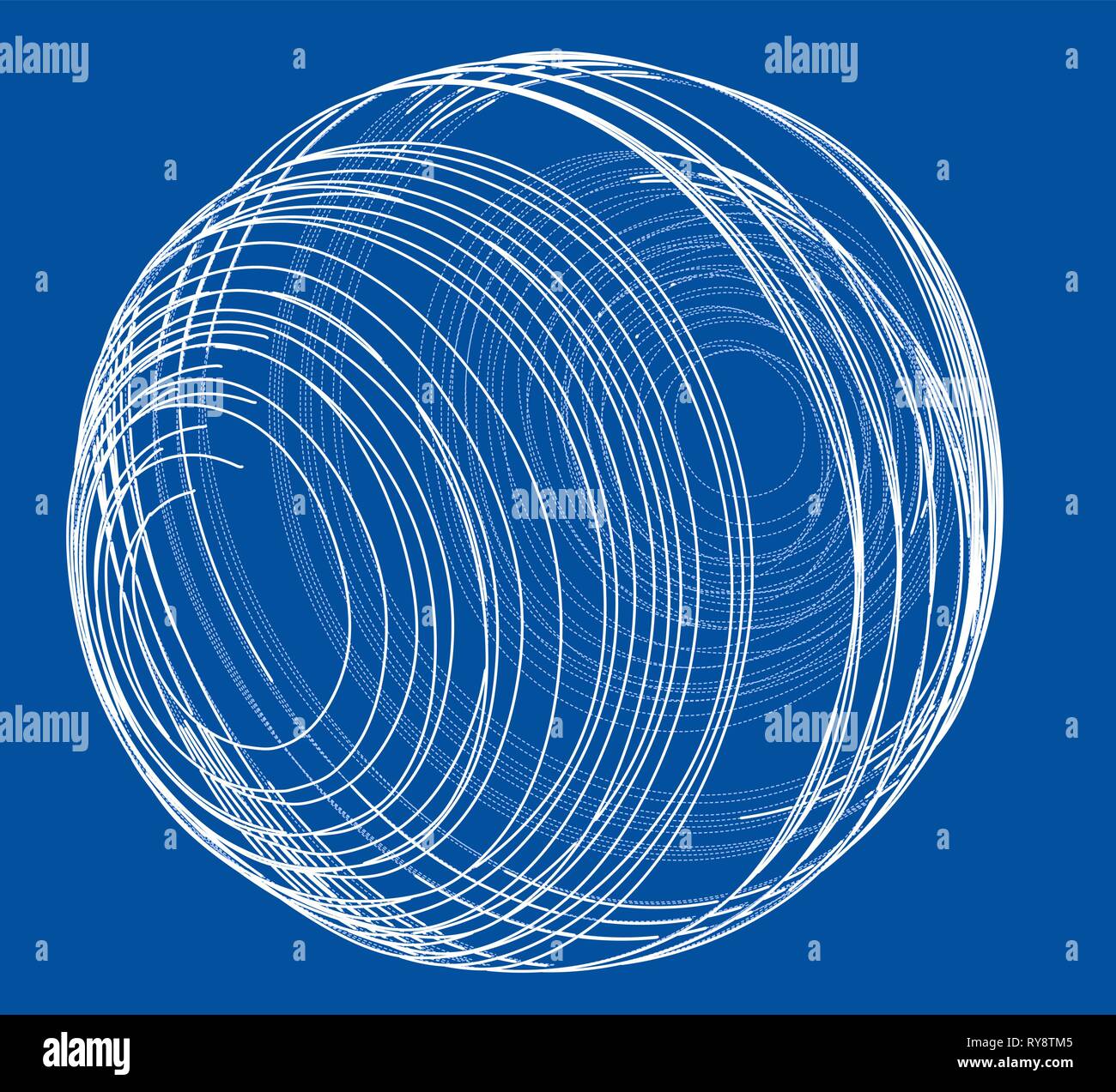 Sphere of spirals outline. Vector Stock Vector Image & Art - Alamy