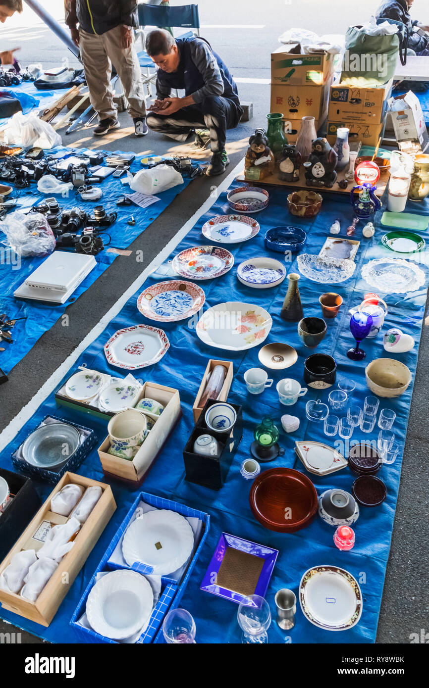 Japan, Honshu, Tokyo, Shinagawa, Ohi Racecourse Flea Market Stock Photo ...