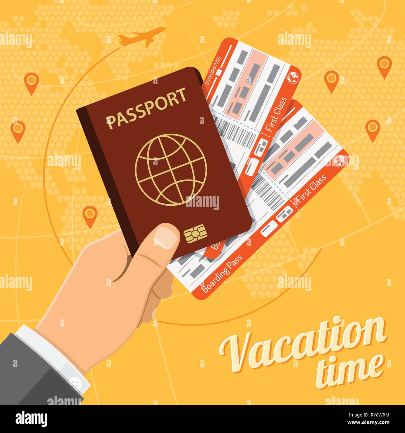 Travel world passport air Stock Vector Images - Alamy