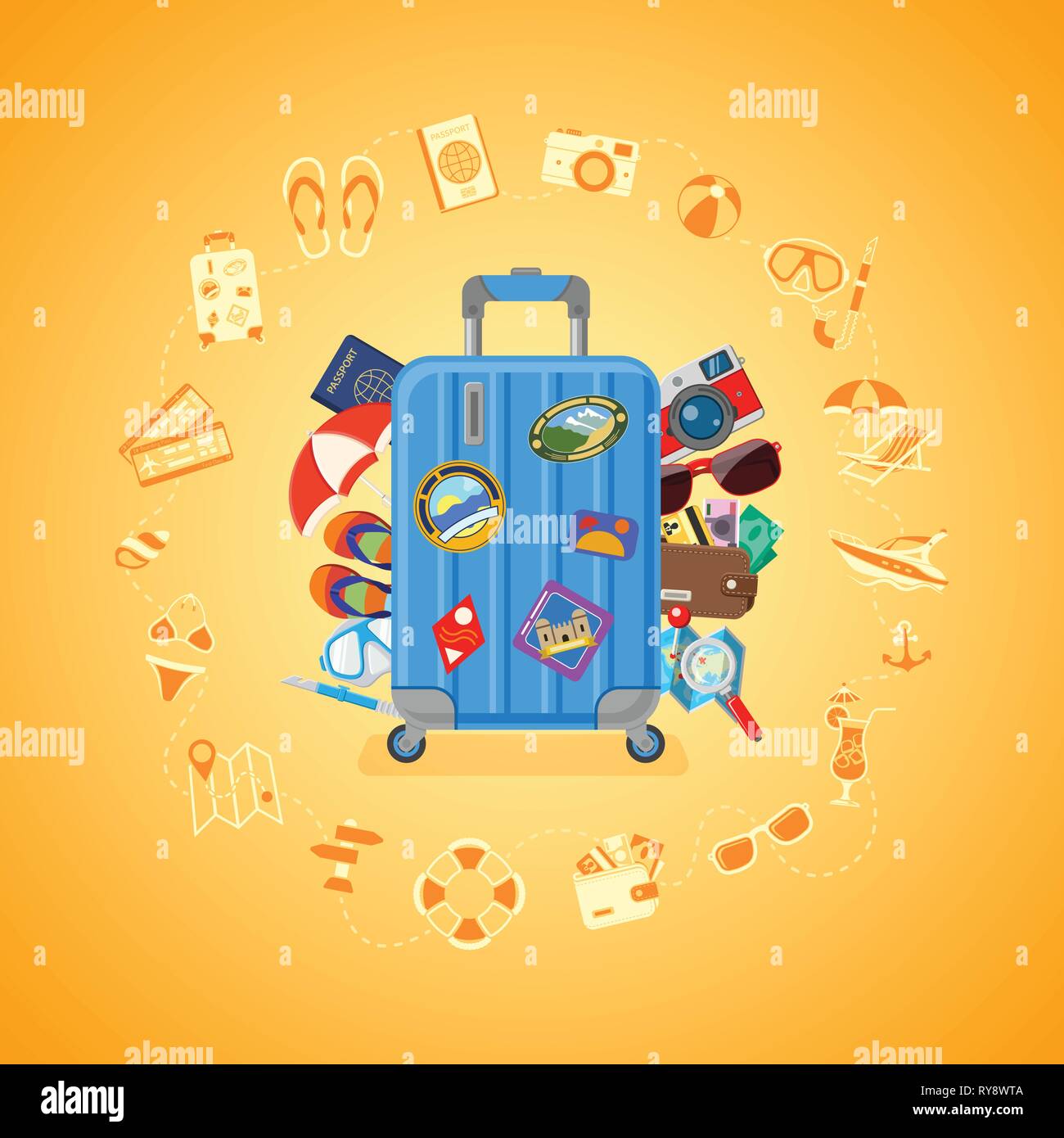 Plan summer vacation Stock Vector Images - Alamy