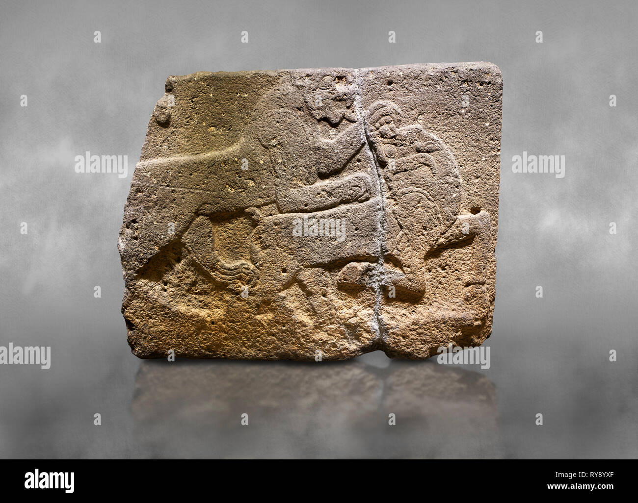 Hittite monumental relief sculpted orthostat stone panel of a ...
