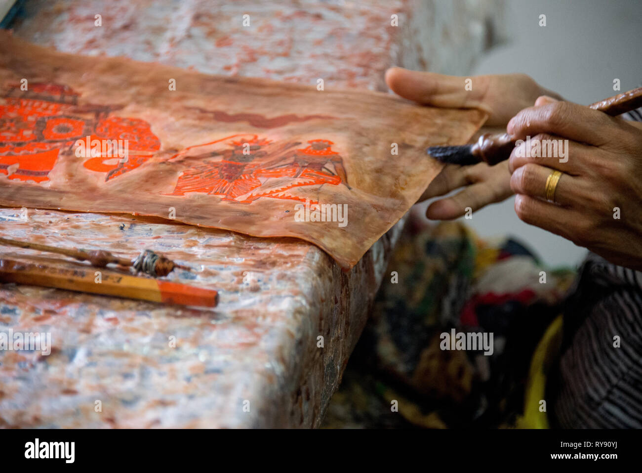 Asia, Sri Lanka, Kandy, batik factory Stock Photo - Alamy
