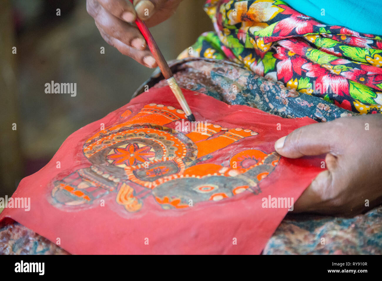 Asia, Sri Lanka, Kandy, batik factory Stock Photo - Alamy