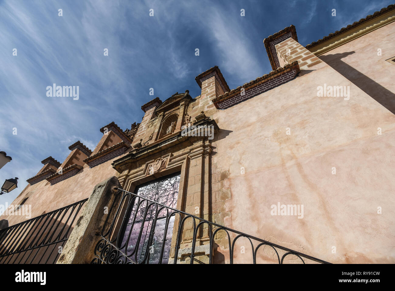 Church of Chulilla.Different views of the village church of Chulilla in ...