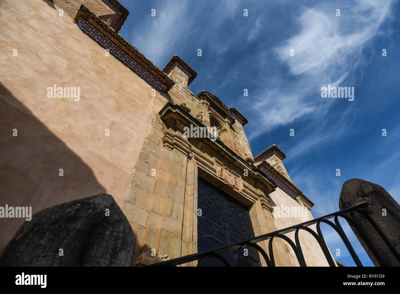 Church of Chulilla.Different views of the village church of Chulilla in ...