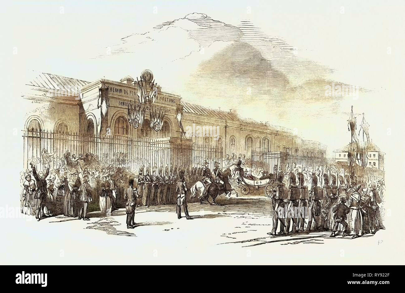 The French President's Departure from Paris for the South, 1852 Stock ...