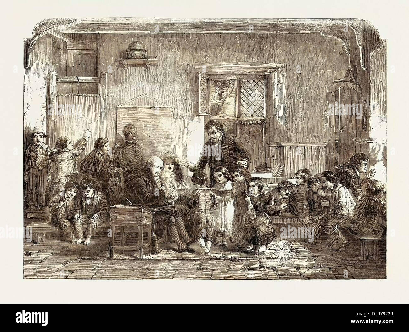 Patron and Patroness's Visit to the Village School Stock Photo - Alamy