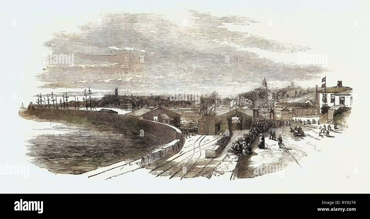 Opening of the West Cornwall Railway, the Penzance Station, 1852 Stock ...