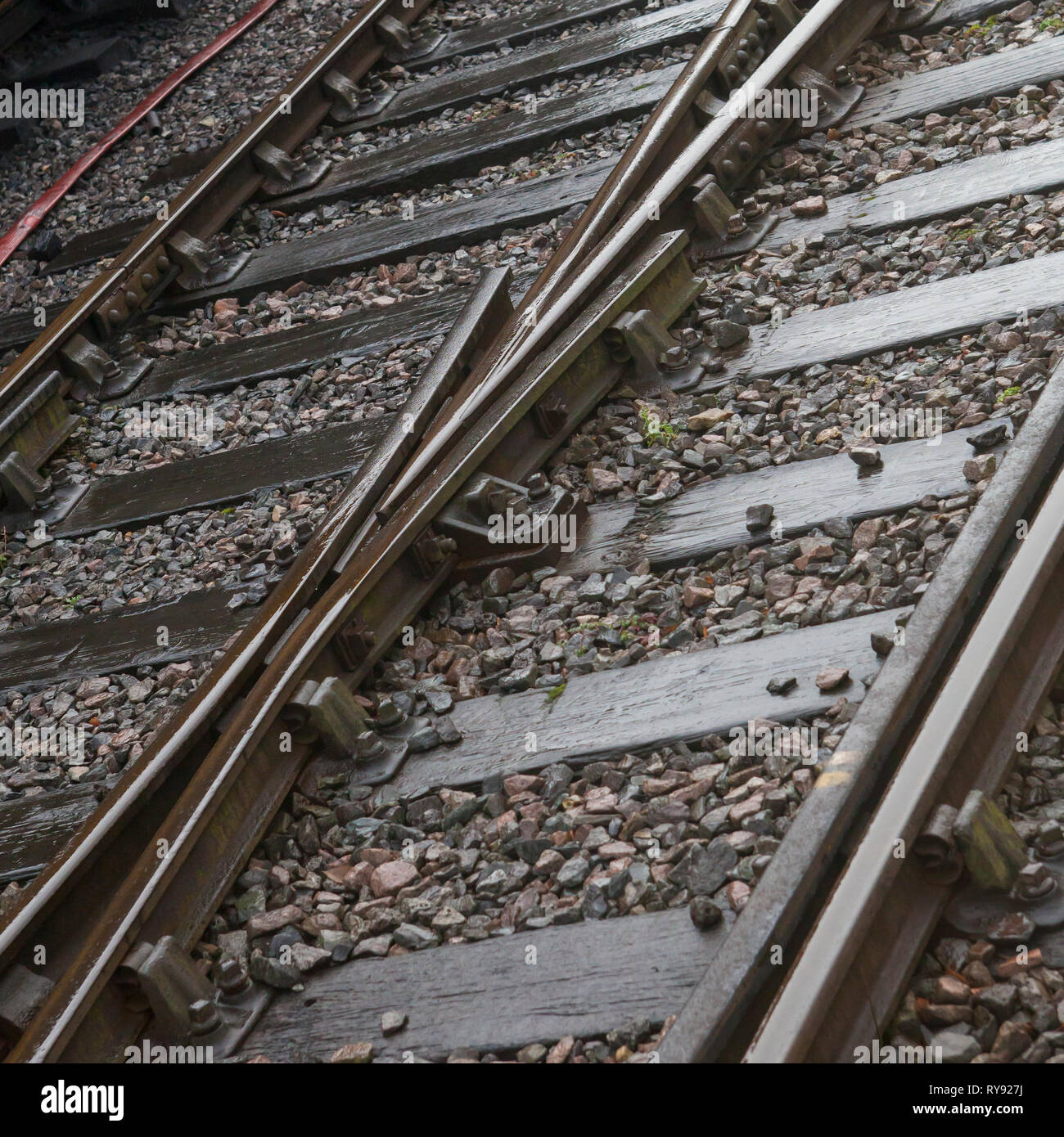 Railway track detail hi-res stock photography and images - Alamy