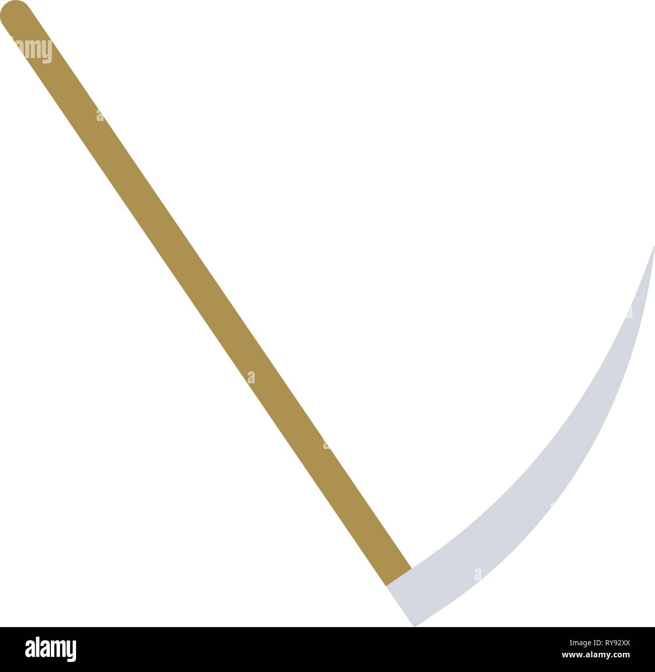 Scythe icon. Flat color design. Vector illustration Stock Vector Image ...