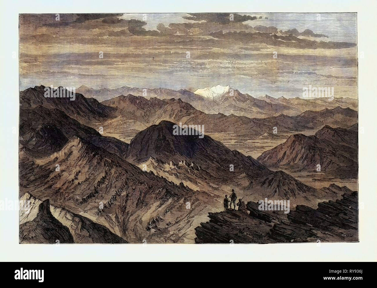 The Afghan War: The Safed Koh Range from the Khoord Khyber 1879 Stock ...
