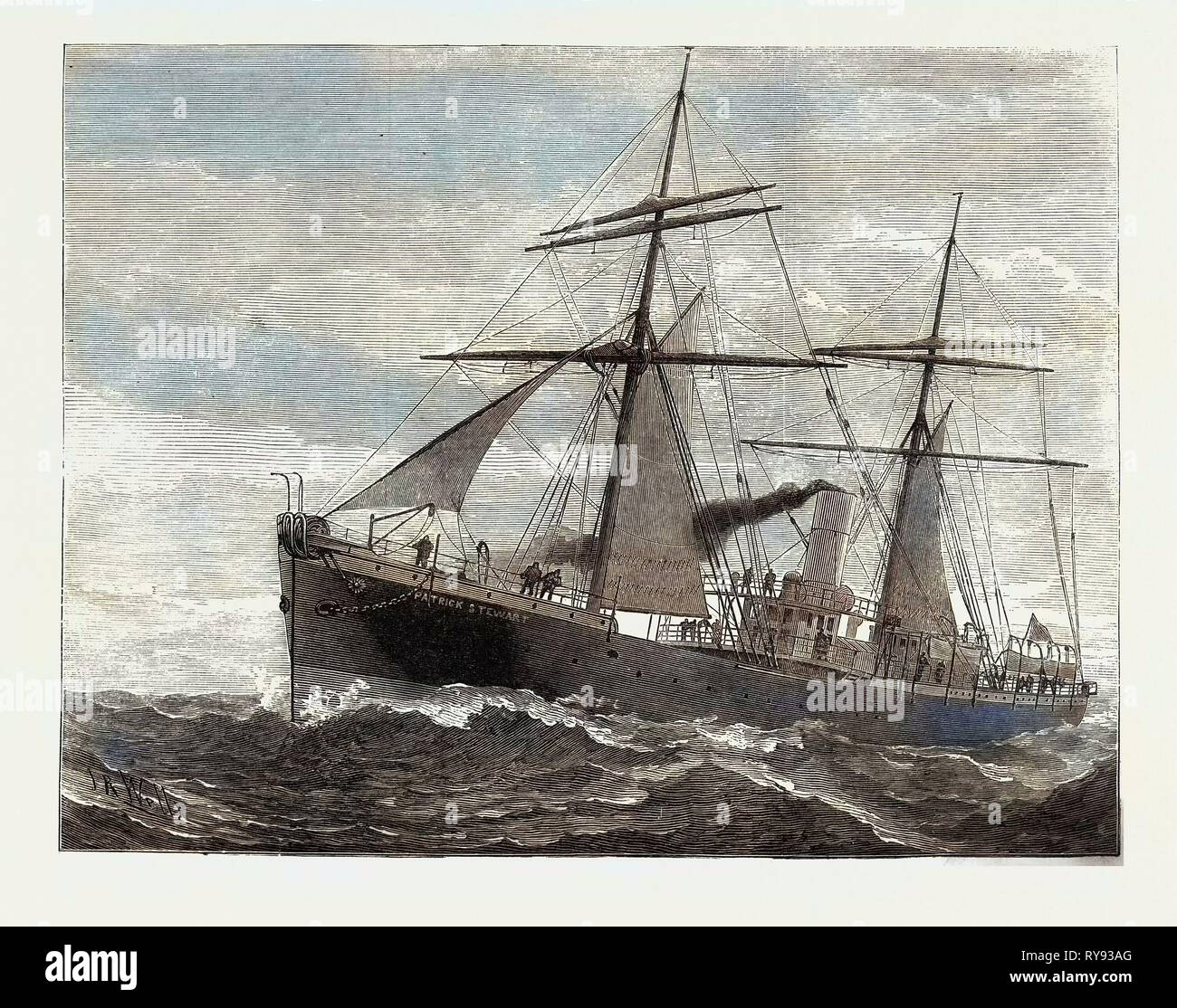 The New Indian Telegraph-Ship Patrick Stewart 1879 Stock Photo - Alamy