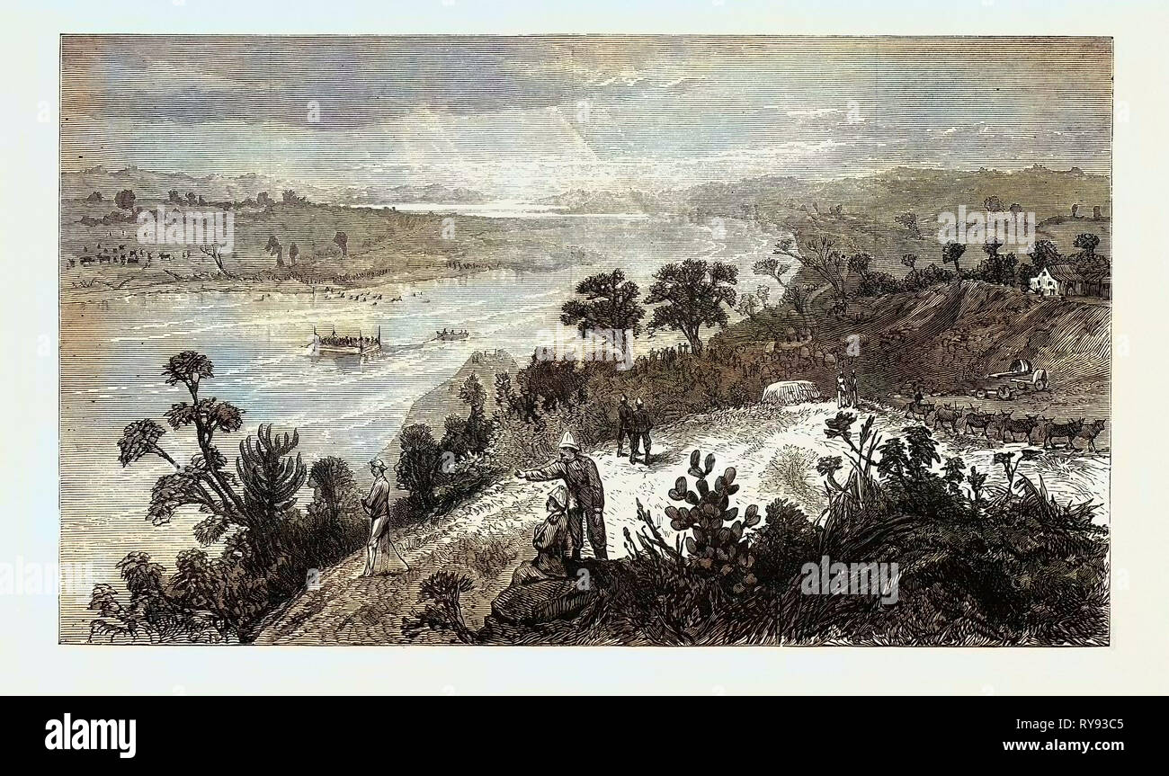 The Zulu War: Mouth of the River Tugela from Fort Pearson 1879 Stock ...