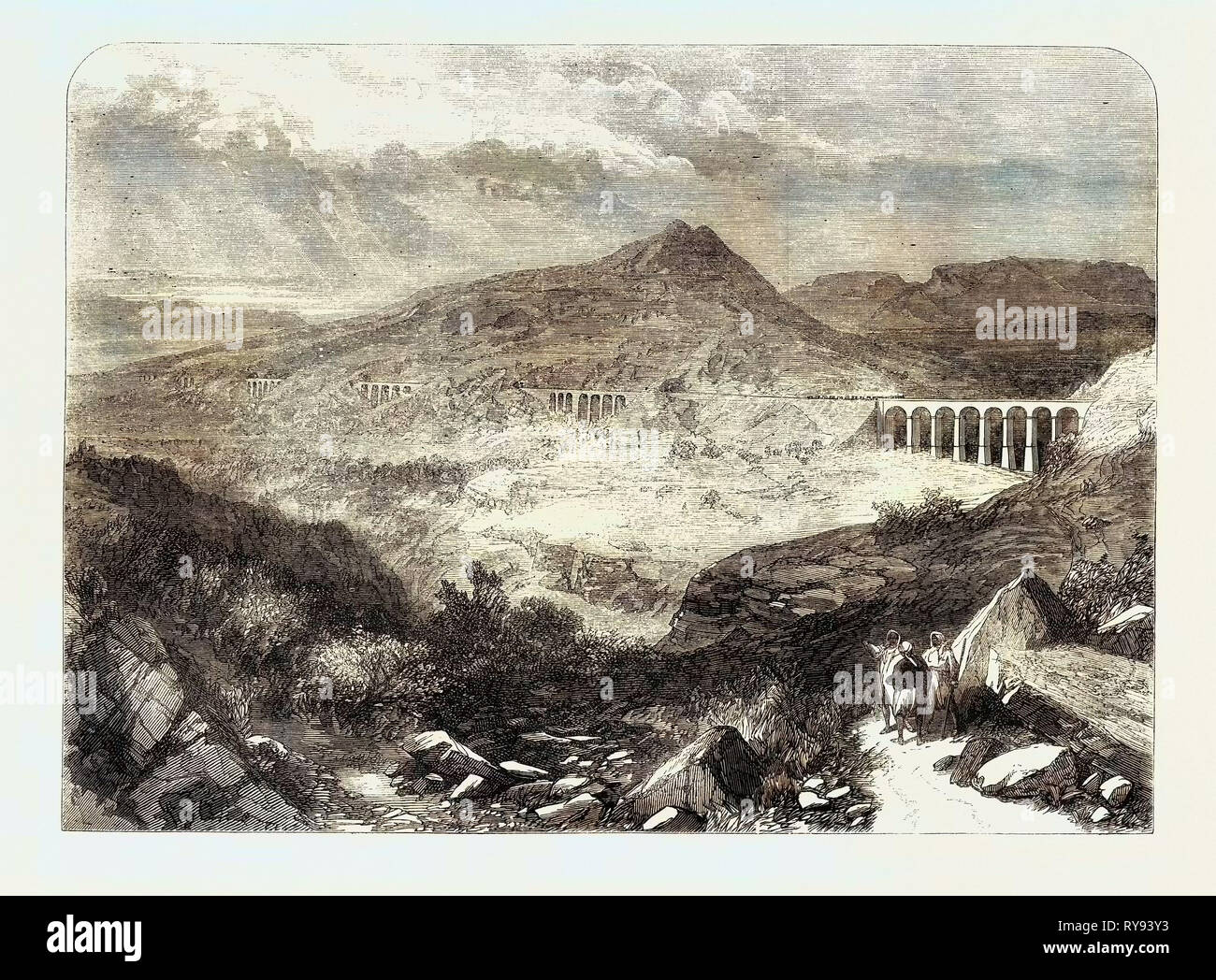 The Bhore Ghaut Incline the Great Indian Peninsular Railway 1867 Stock ...