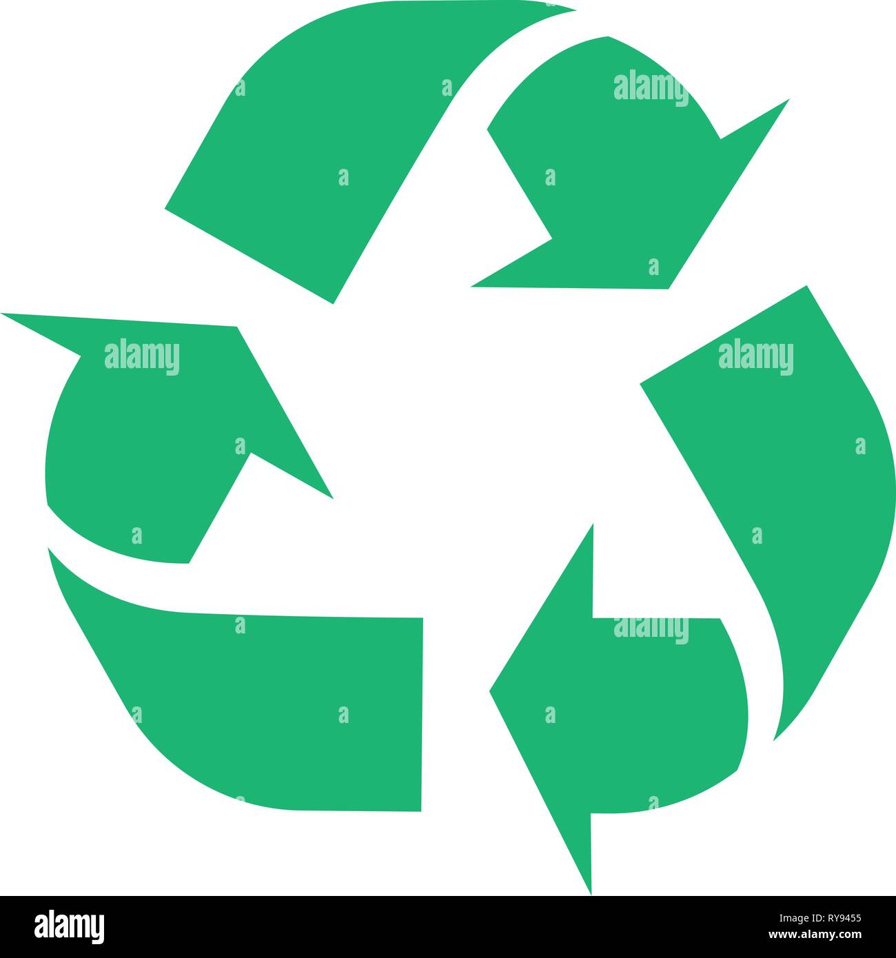 Illustration of recycle and zero waste symbol with green arrows in form ...