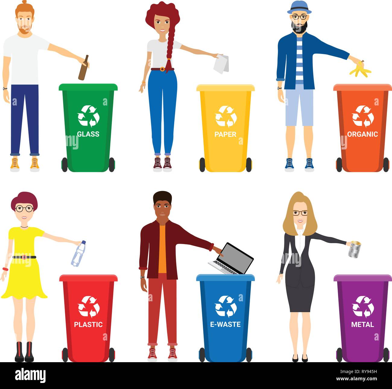 Woman volunteering with kids school Stock Vector Images - Alamy