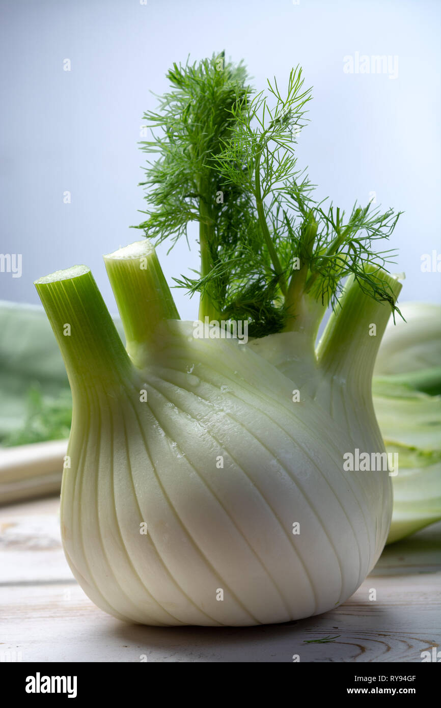 Healthy vegetable diet, raw fresh florence fennel bulbs close up Stock ...