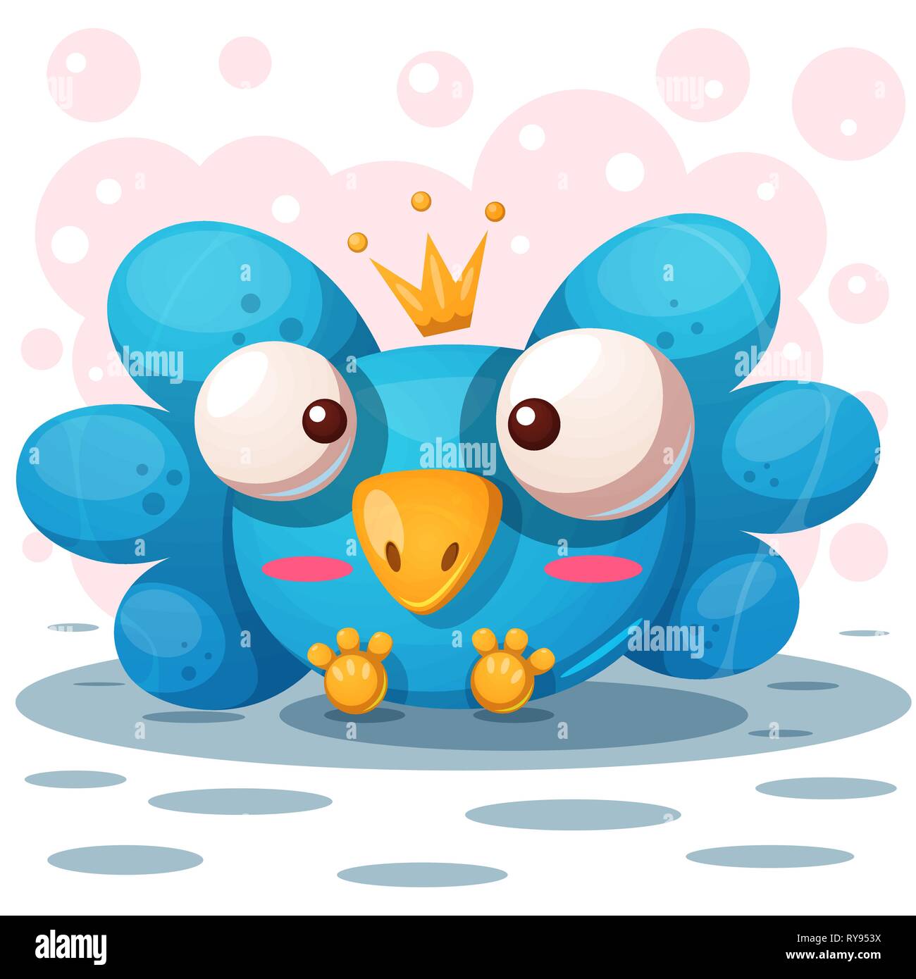 Cute bird illustration. Cartoon characters Stock Vector Image & Art - Alamy