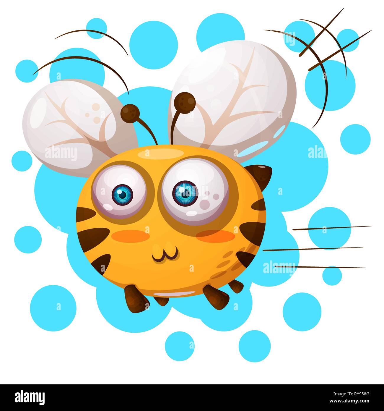Cute, bee characters. Cartoon illustration Stock Vector Image & Art - Alamy