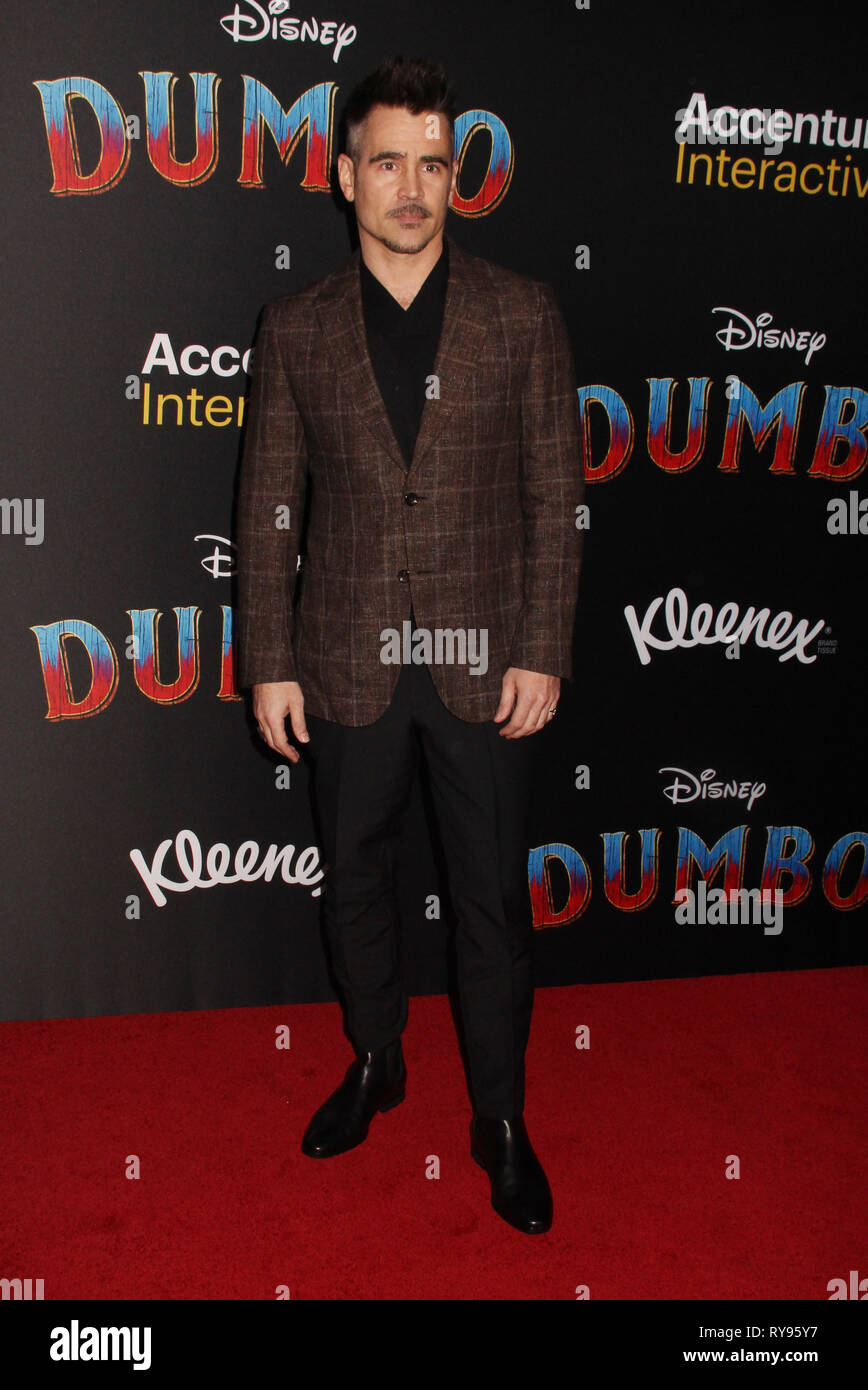 Colin Farrell 03/11/2019 The World Premiere of "Dumbo" held at El ...