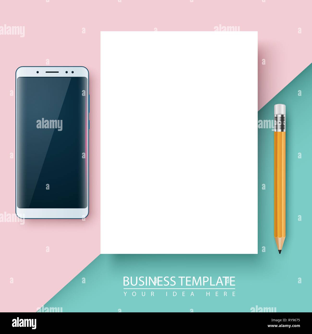 Blank business card pen Stock Vector Images - Alamy