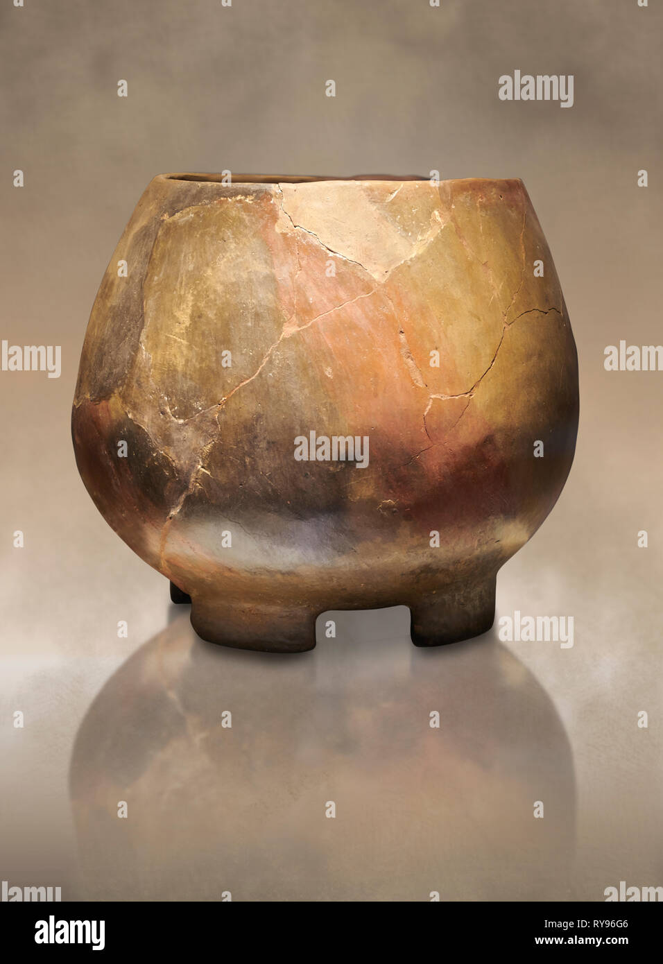 Neolithic terracotta cook pot. 6000 BC. Catalhoyuk Collections. Museum ...