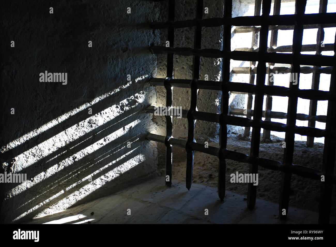 castle prison and the window Stock Photo - Alamy