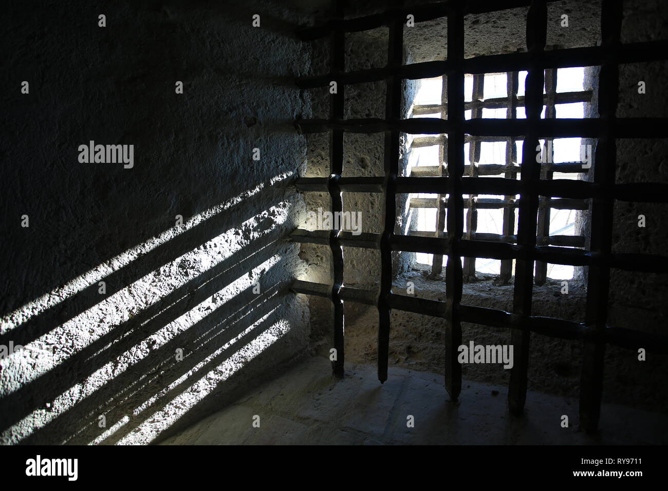 castle prison and the window Stock Photo - Alamy