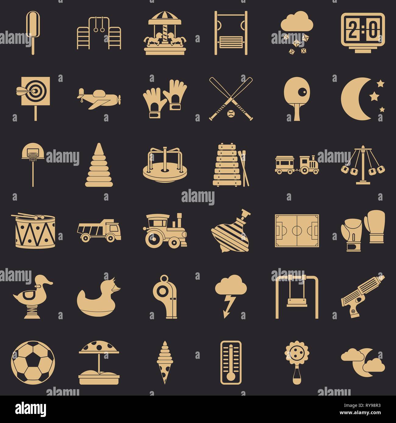 Great playground icons set, simple style Stock Vector Image & Art - Alamy