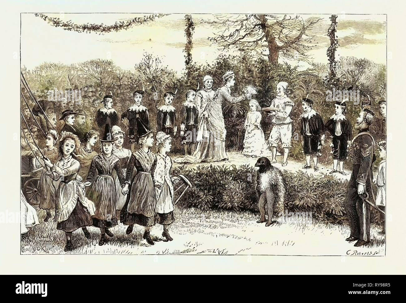 Crowning the May Queen Stock Photo - Alamy