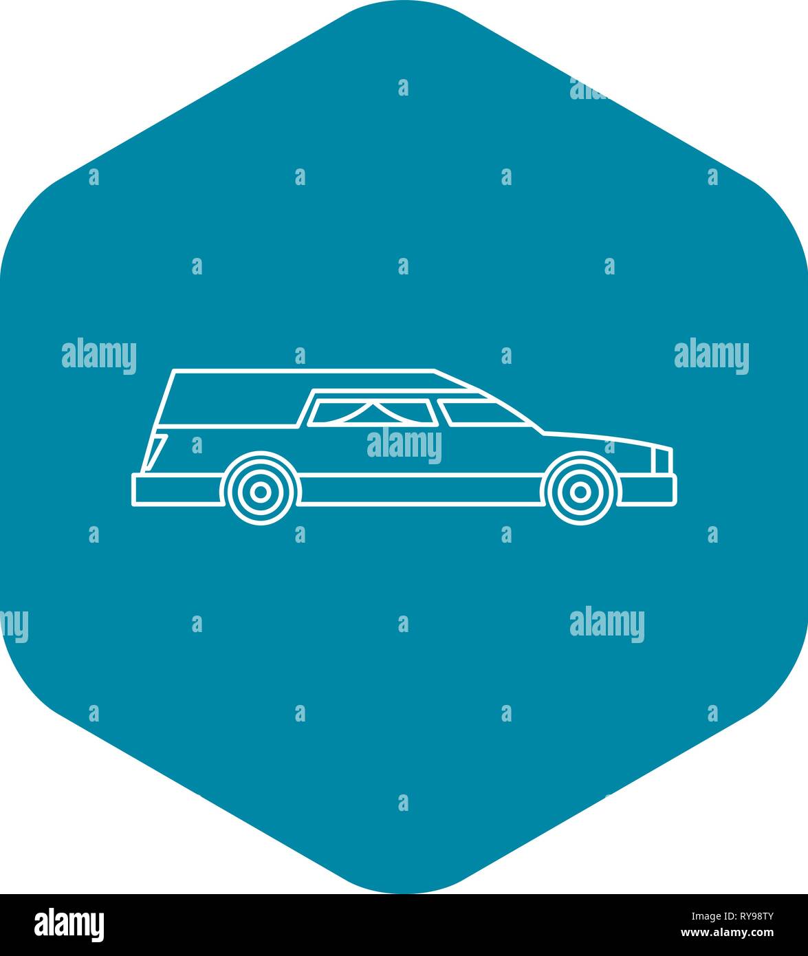 Funeral cortege hearse Stock Vector Images - Alamy