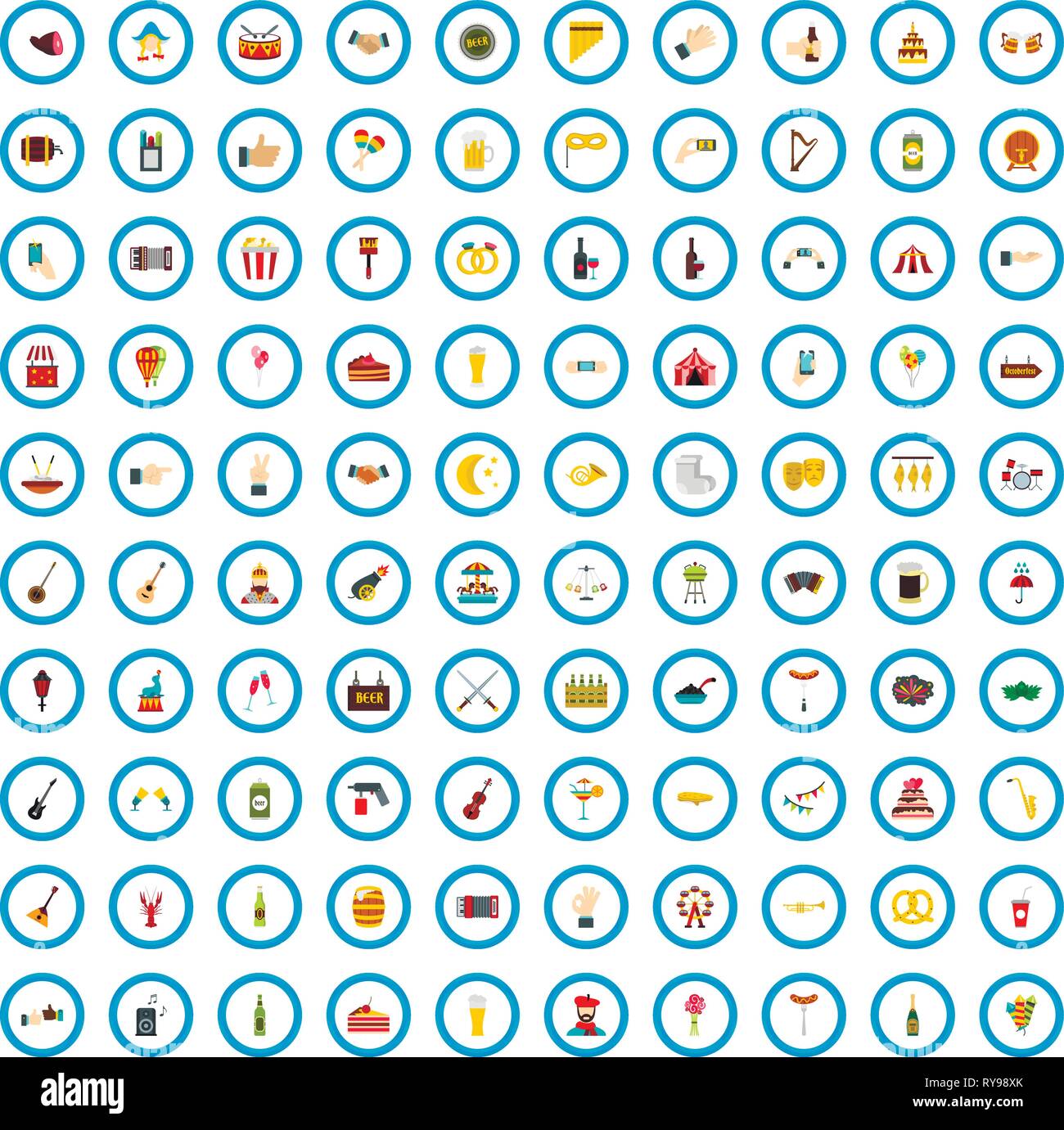 100 fete icons set, flat style Stock Vector Image & Art - Alamy 100 fete icons set, flat style Stock Vector Image & Art - Alamy