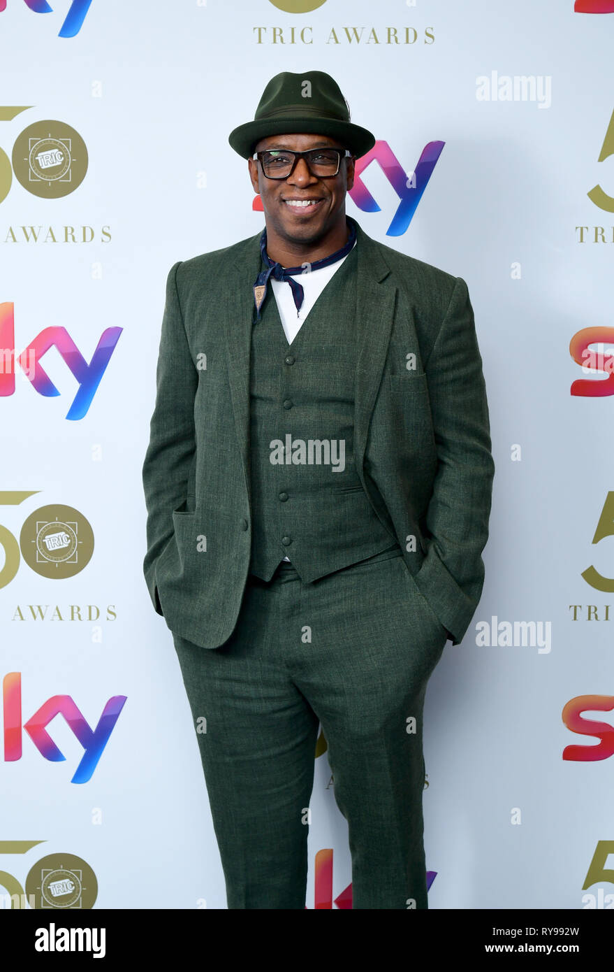 Ian Wright attending the TRIC Awards 2019 50th Birthday Celebration ...