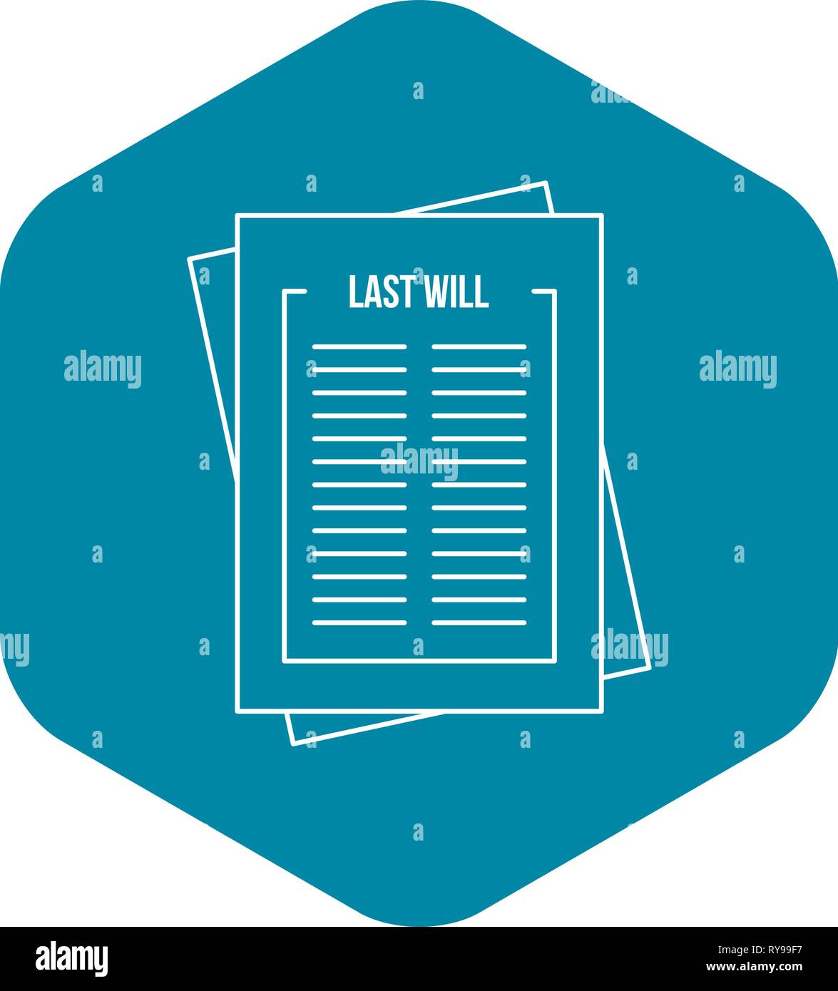 Will icon, outline style Stock Vector Image & Art - Alamy