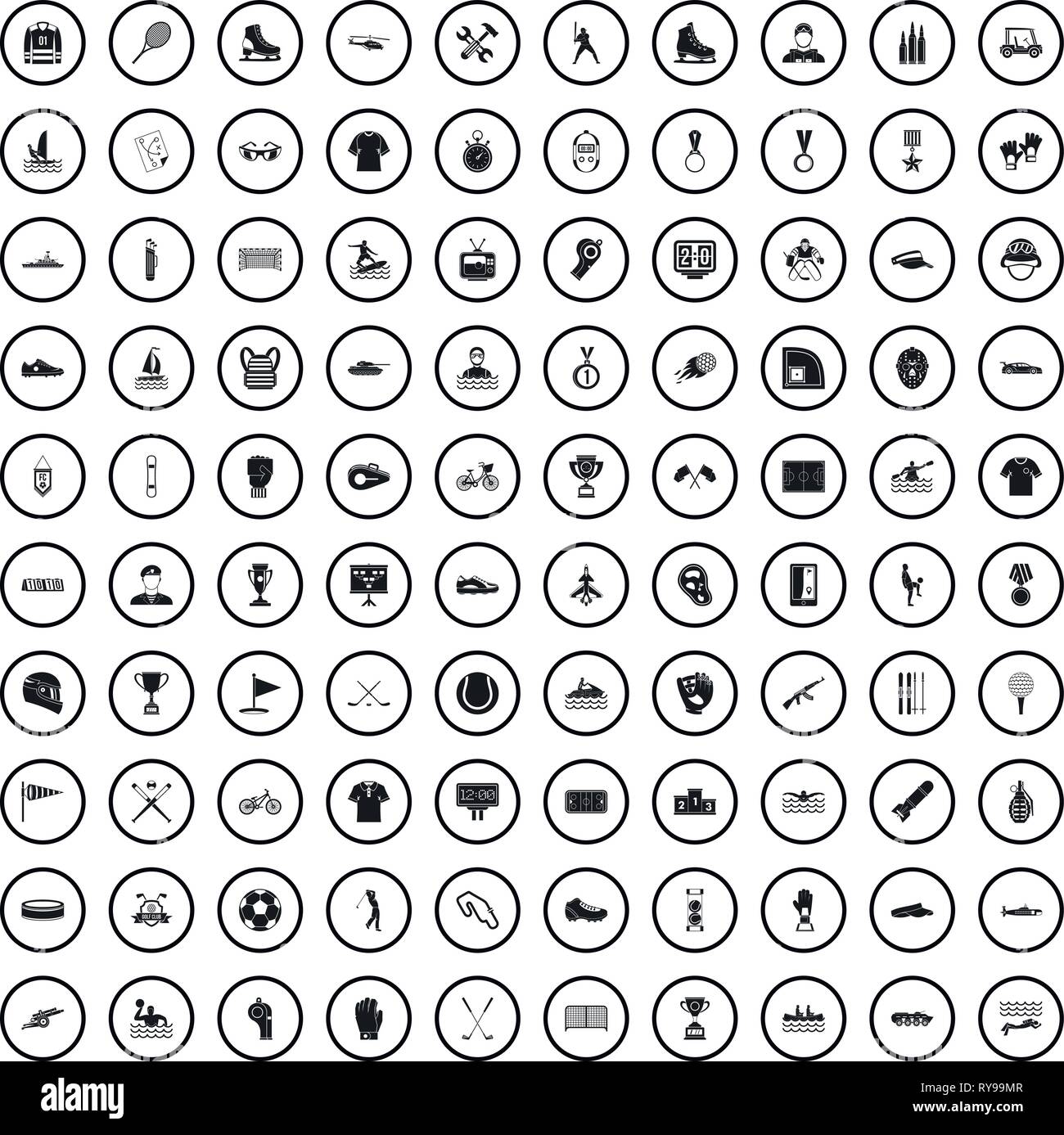 100 winner icons set, simple style Stock Vector Image & Art - Alamy