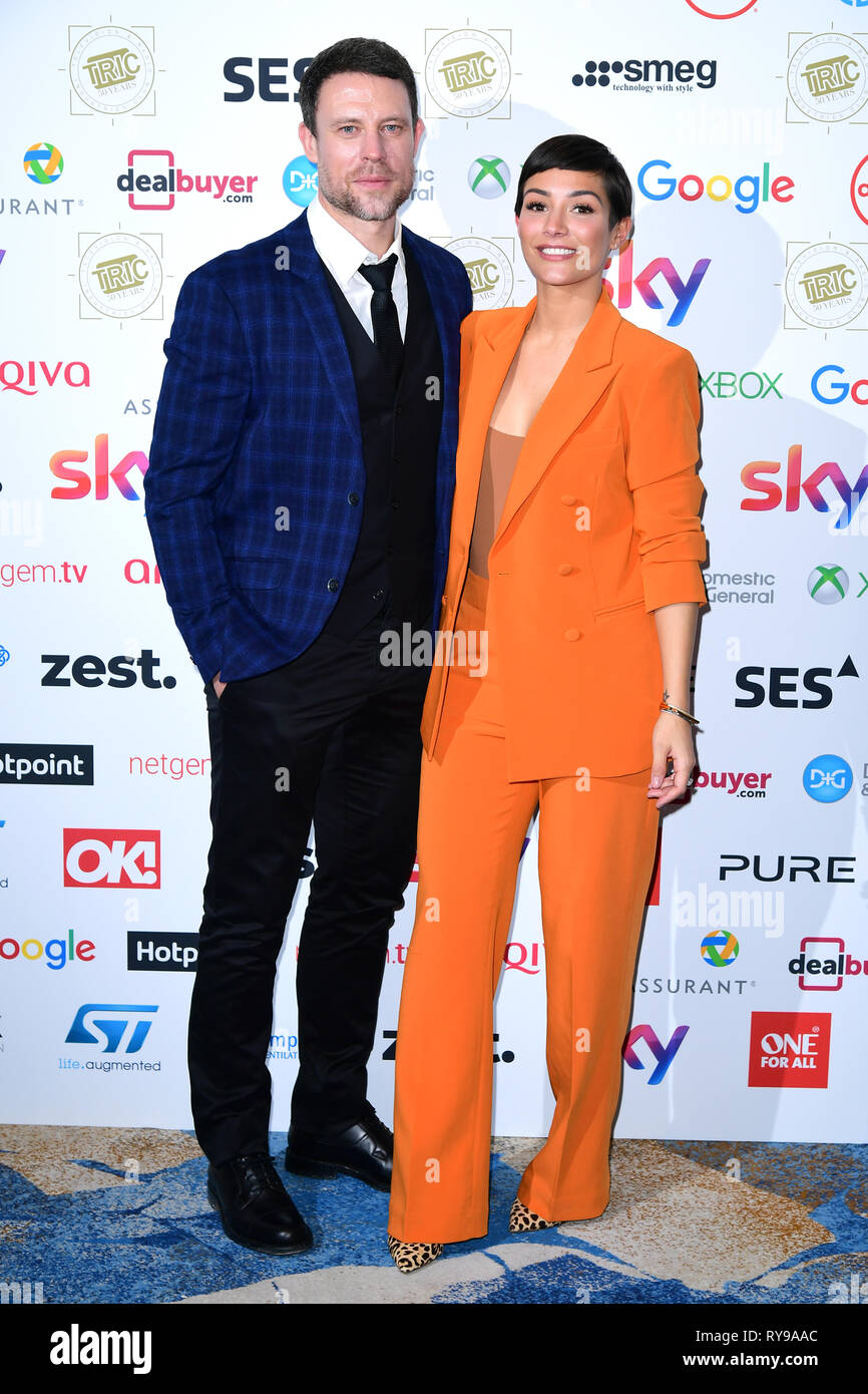 Wayne Bridge (left) and Frankie Bridge during the TRIC Awards 2019 50th ...