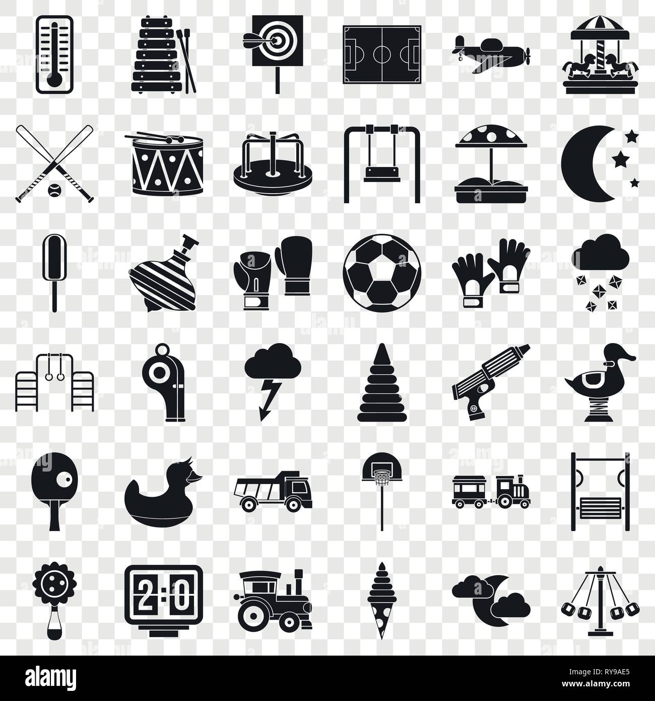 New playground icons set, simple style Stock Vector Image & Art - Alamy