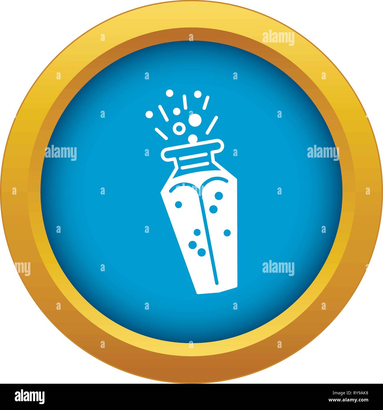 Magic bottle potion icon blue vector isolated Stock Vector Image & Art ...