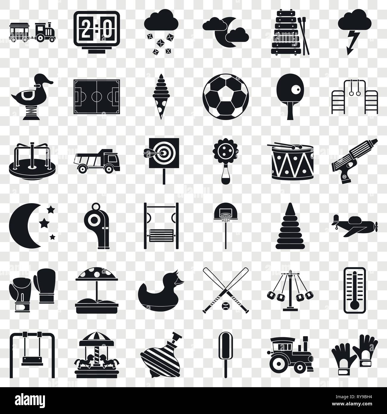 Great playground icons set, simple style Stock Vector Image & Art - Alamy
