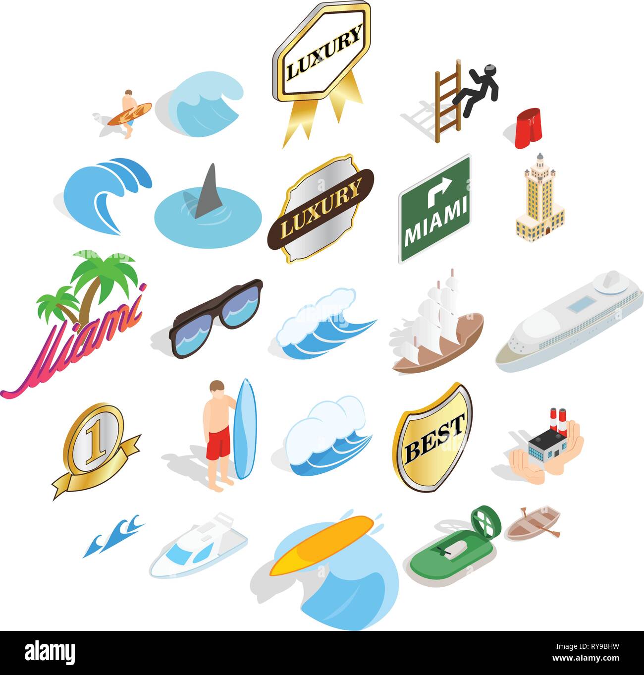 Surf monument Stock Vector Images - Alamy