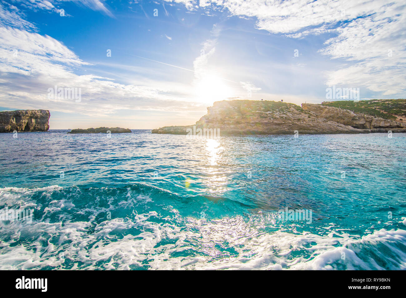 Beautiful landscape of Blue Lagoon of Malta Stock Photo - Alamy