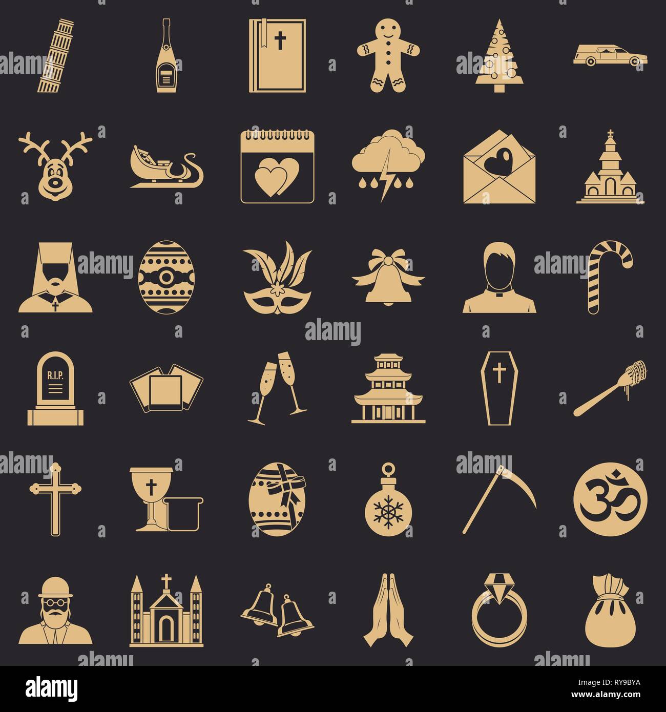 Bible icons set, simple style Stock Vector Image & Art - Alamy