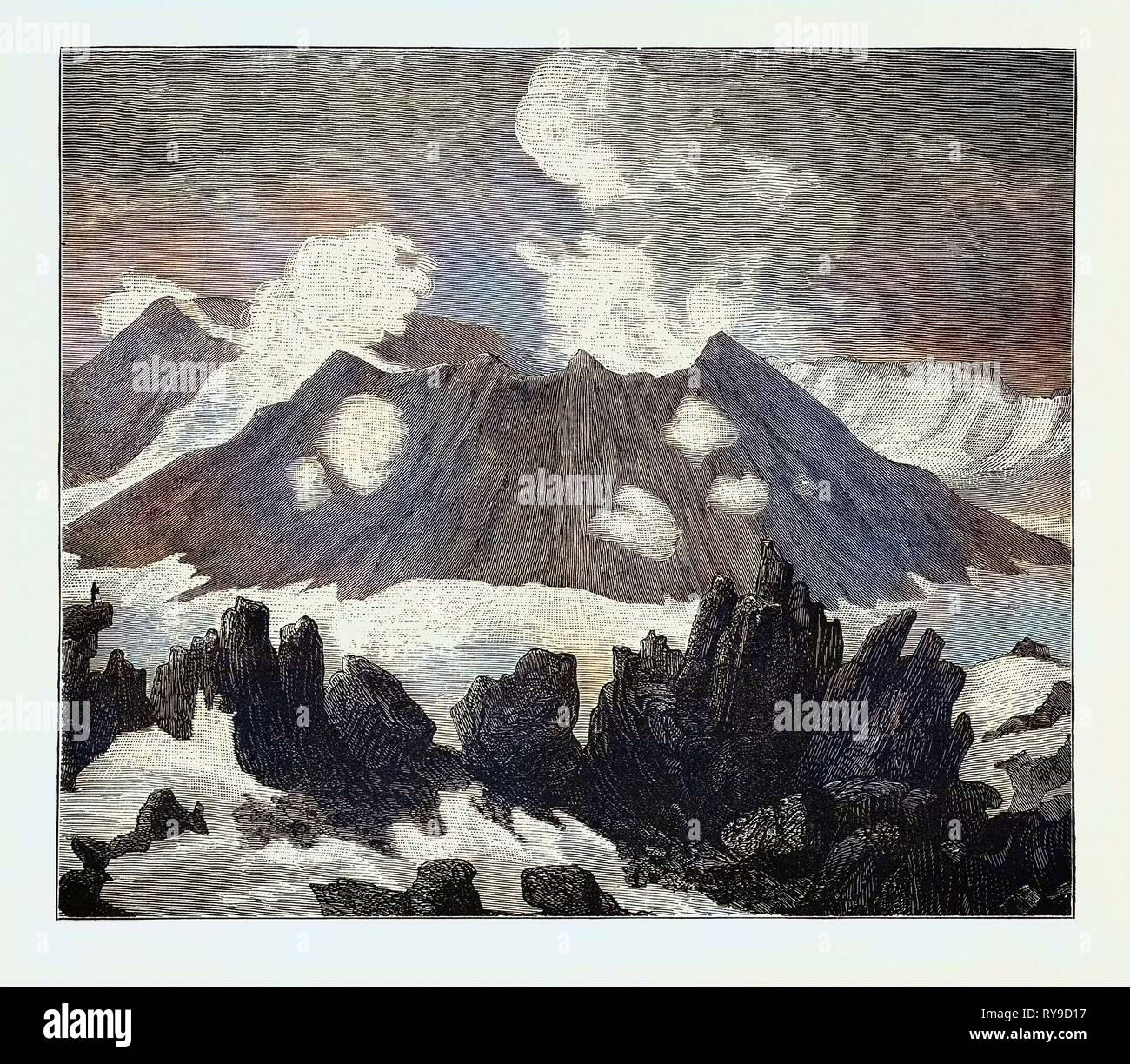 THE CRATER OF MOUNT HEKLA, ICELAND Stock Photo - Alamy