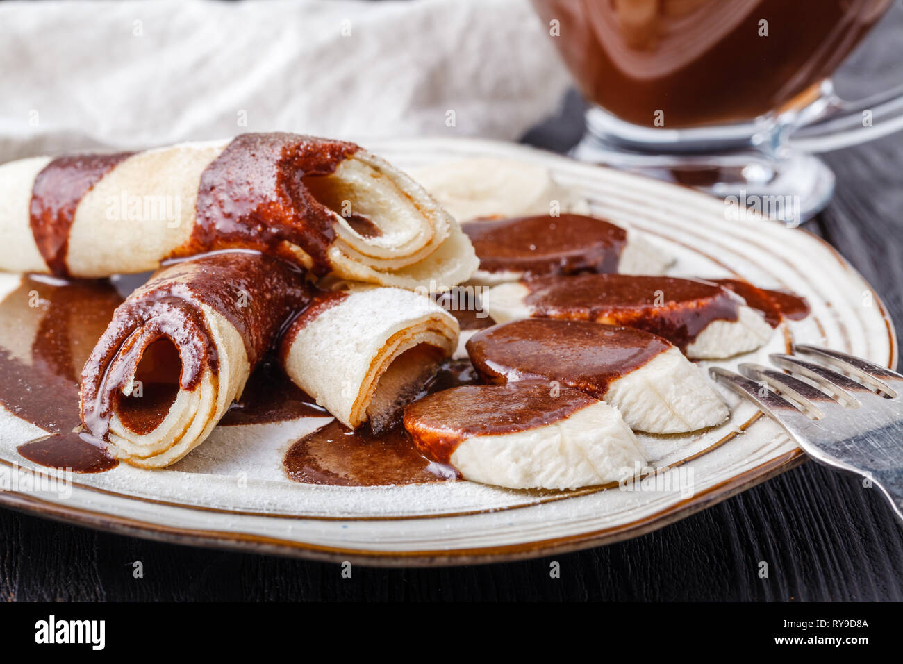 Close up crepes stack hi-res stock photography and images - Alamy