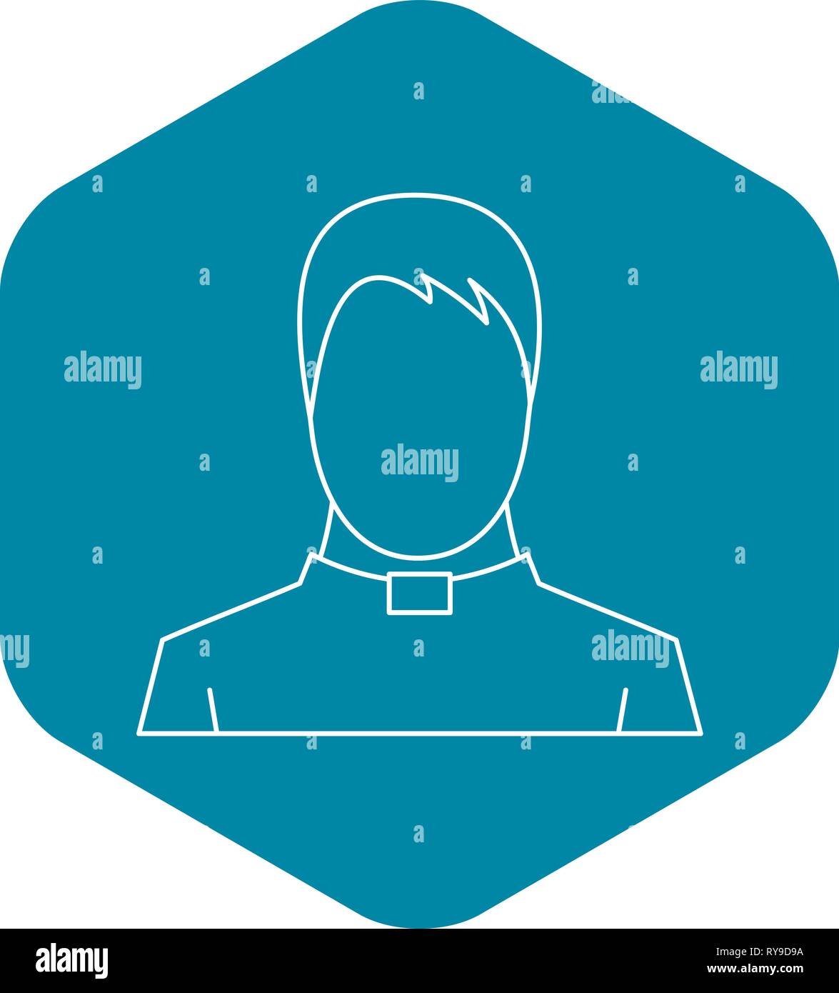 Priest icon, outline style Stock Vector Image & Art - Alamy