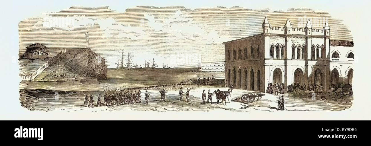 Artillery Bay, Near Fort Saint-Nicolas, Sevastopol. The Crimean War ...
