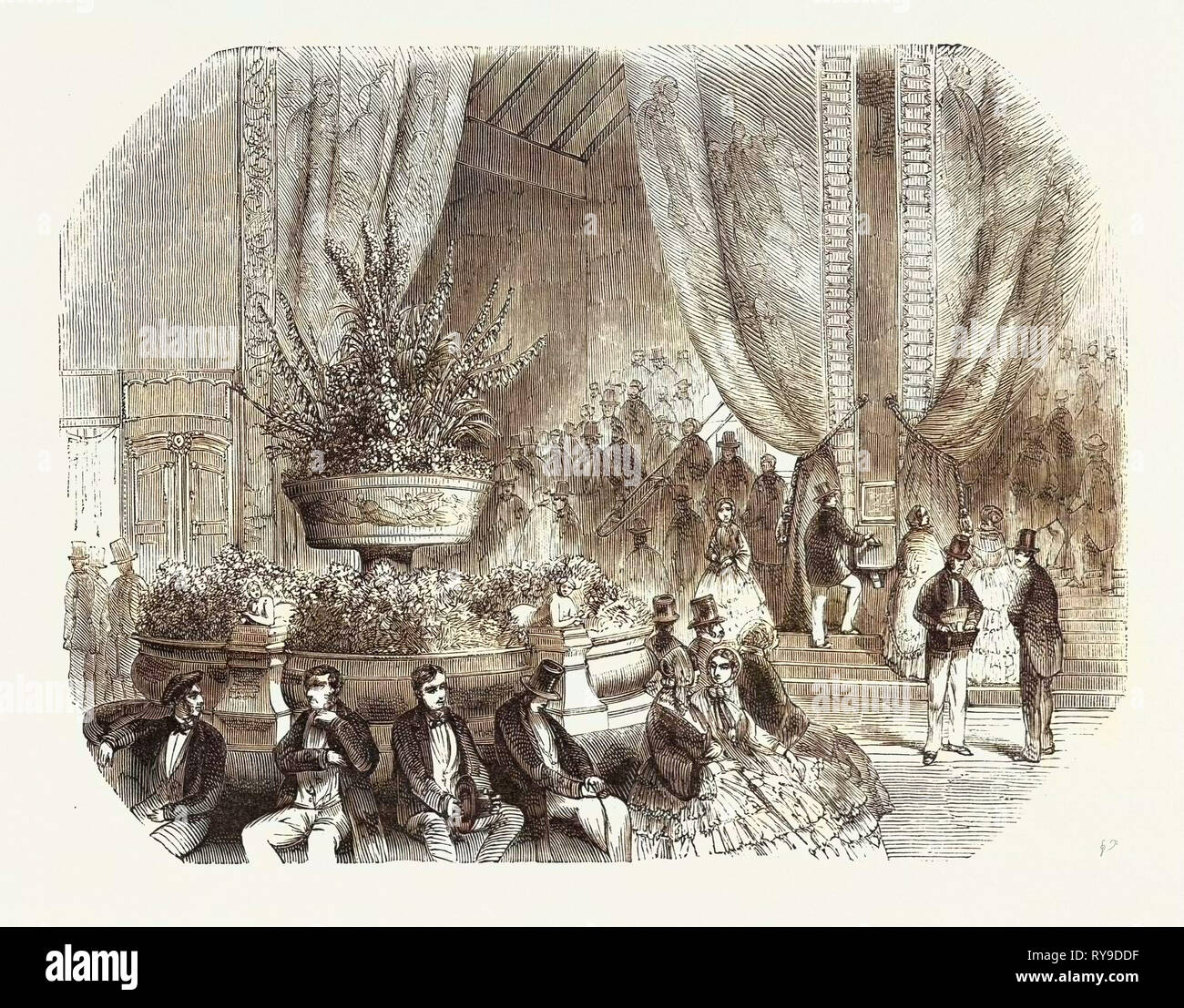 The Staircase Leading to the Rotunda Gallery Annex. Engraving 1855 ...