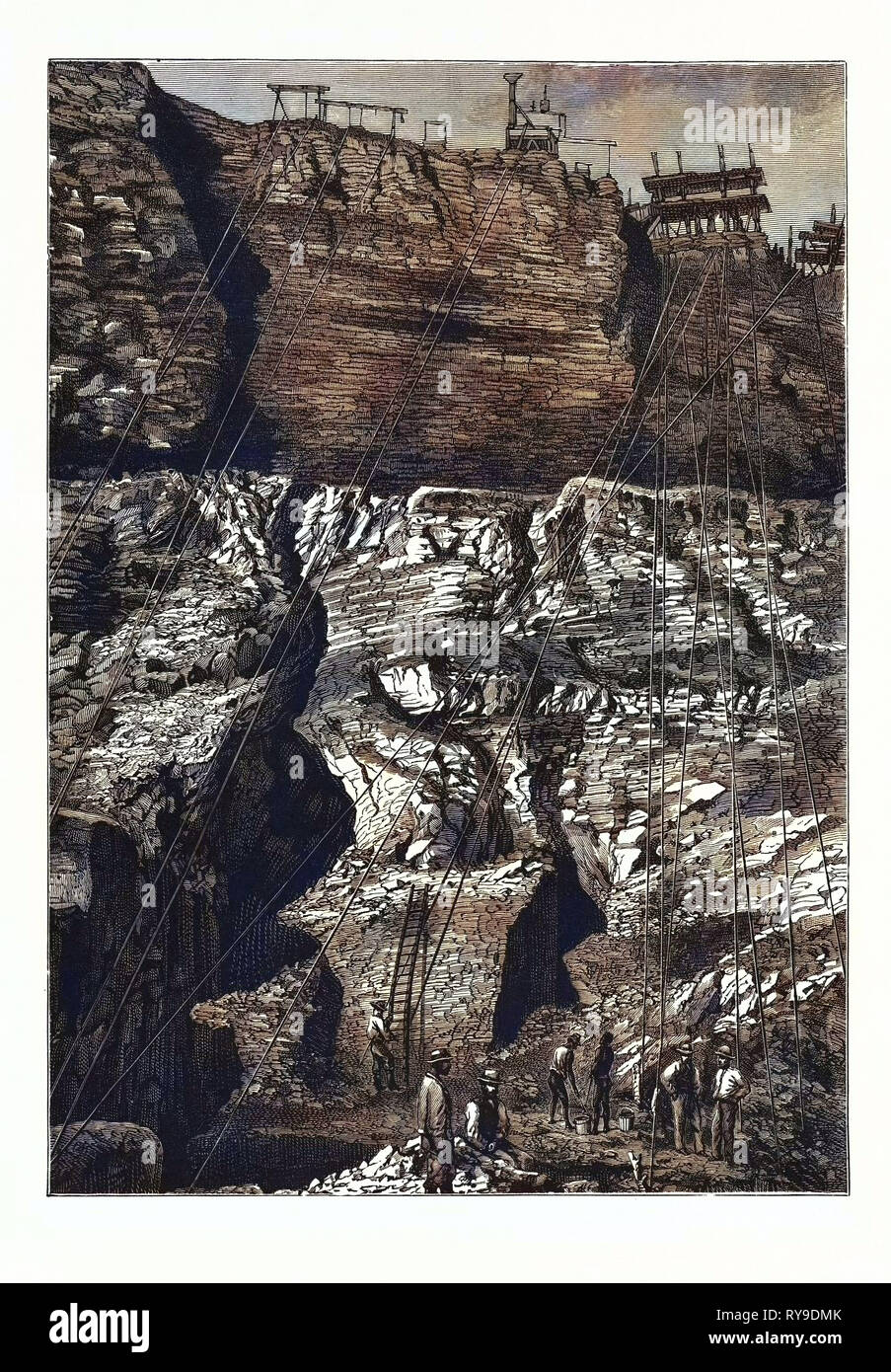 A Diamond Mine at Kimberley, Griqualand West Stock Photo - Alamy