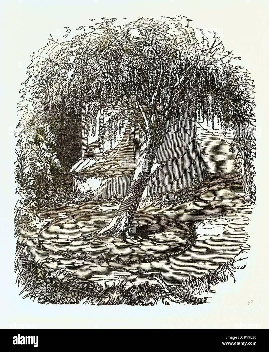 Garden at Waterloo, the Burial Place of the Marquis of Anglesey's Leg ...