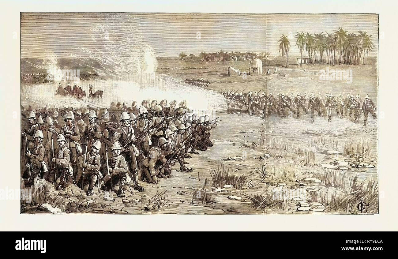 The Nile Expedition a Sham Fight Between the Camel Corps and the Royal ...